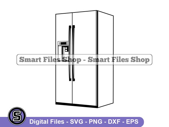 Refrigerator Svg Freezer Svg Kitchen Svg Refrigerator Dxf - Etsy