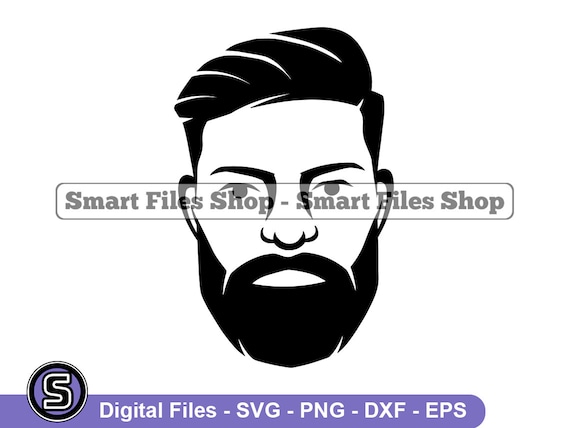 Bearded Man SVG Man Face Svg Beard Svg Bearded Man Dxf - Etsy