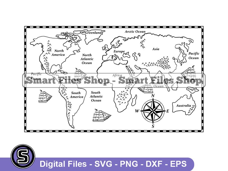 Old Map SVG Vintage Map Svg Retro Map Svg World Map SVG - Etsy