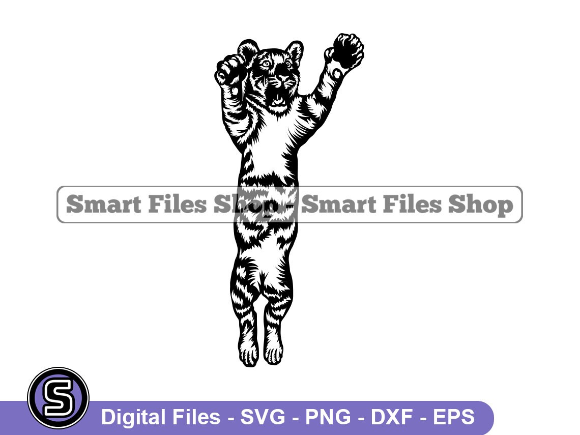 Jumping Tiger Svg Tiger Svg Tiger Cub Svg Tiger Dxf Tiger - Etsy