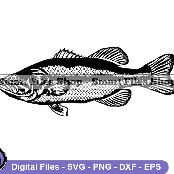 Largemouth Bass Svg - Etsy