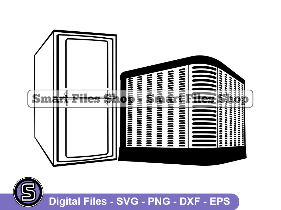 HVAC Logo #3 Svg, HVAC Svg, Cantral Air Conditioner Svg, HVAC Dxf, Hvac ...