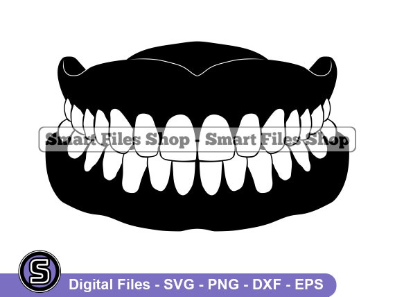 Dentures Svg Teeth Svg Dentist Svg Dentures Dxf Dentures | Etsy