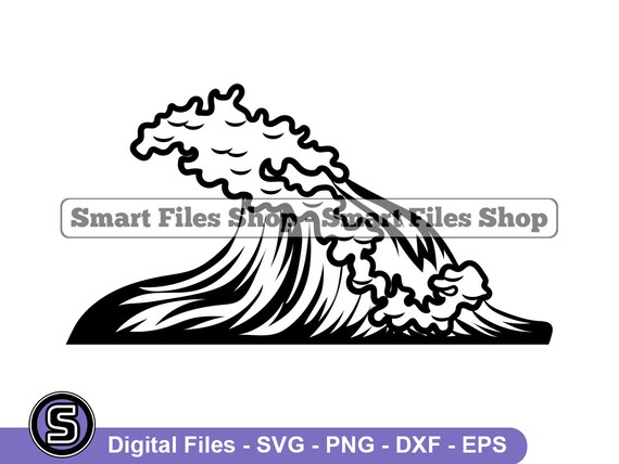 Sea Waves Svg Ocean Waves Svg Nautical Svg Sea Waves Dxf | Etsy