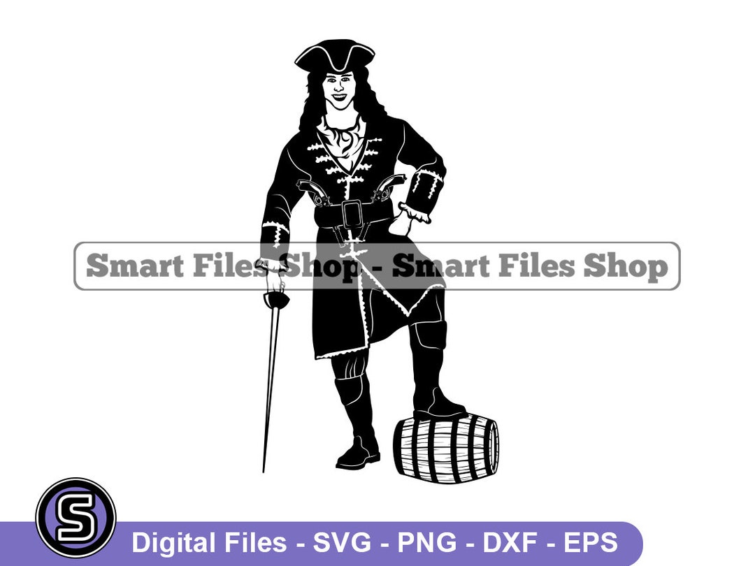 Pirate Captain 3 SVG, Pirate Svg, Pirate Dxf, Pirate Png, Pirate ...