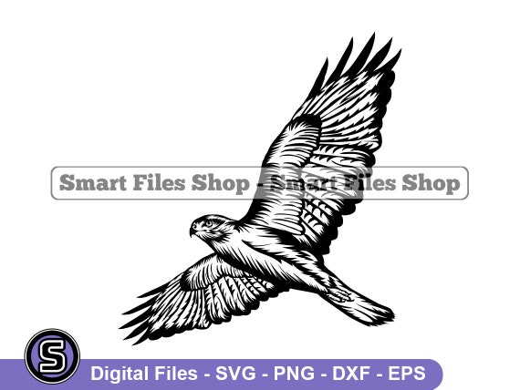 Buzzard 4 Svg Buzzard Svg Predator Bird Svg Buzzard Dxf | Etsy
