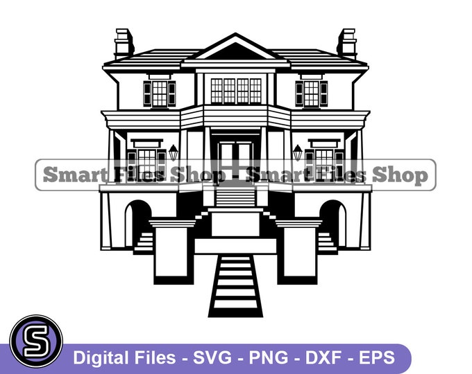 English Manor House SVG, Mansion Svg, House Svg, Home Svg, Mansion ...