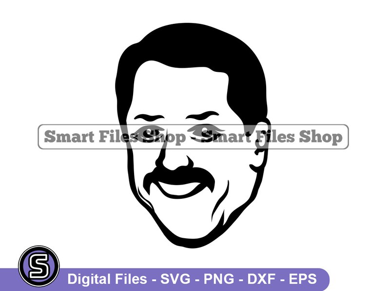 Smiling Man Mustache Svg Mascot Svg Smiling Man Svg Brand - Etsy