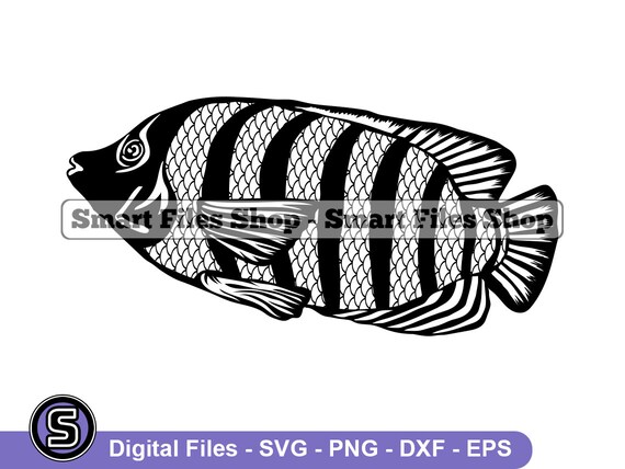 Tropical Fish 2 Svg Aquarium Fish Svg Fish Svg Fish Dxf | Etsy