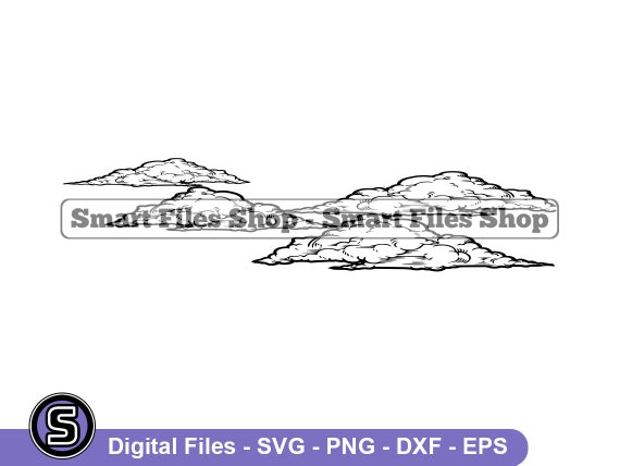 Clouds SVG Sky Svg Weather Svg Clouds Dxf Clouds Png - Etsy