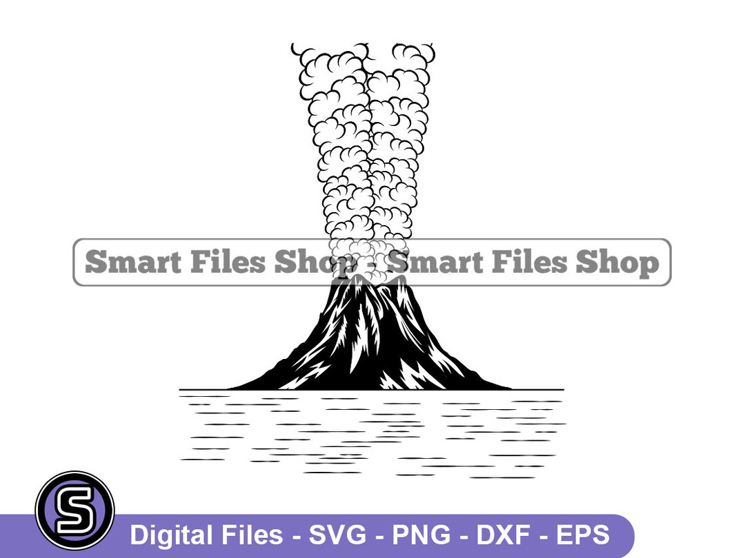 Volcano Eruption 6 Svg, Exploding Volcano Svg, Lava River Svg, Volcano ...