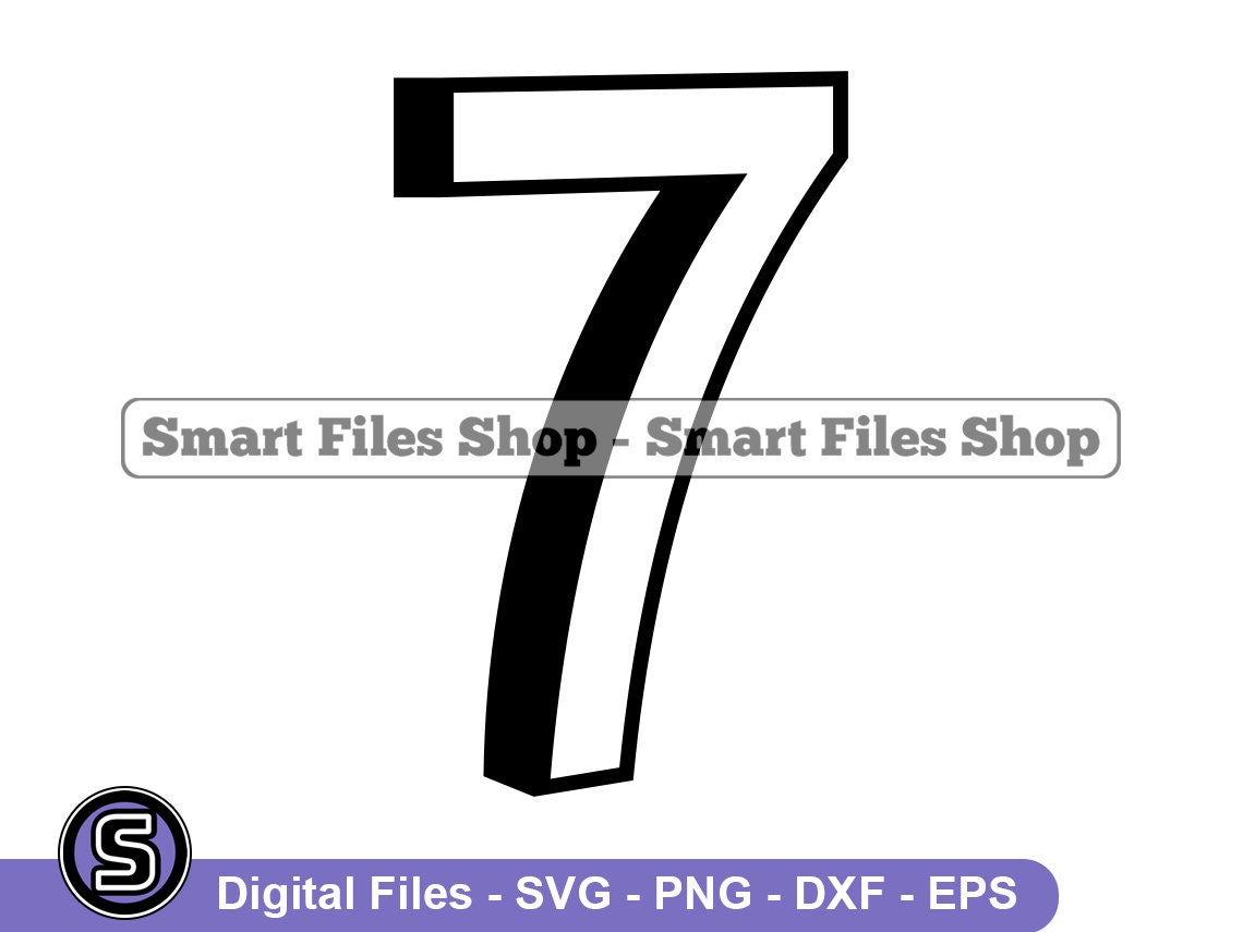 Number 7 in 3D Svg Number 7 Svg 3D Svg Age Svg Birthday - Etsy