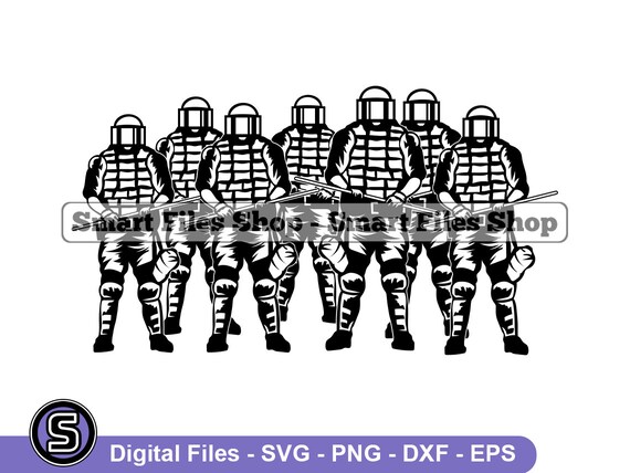 Riot Police Clipart Black