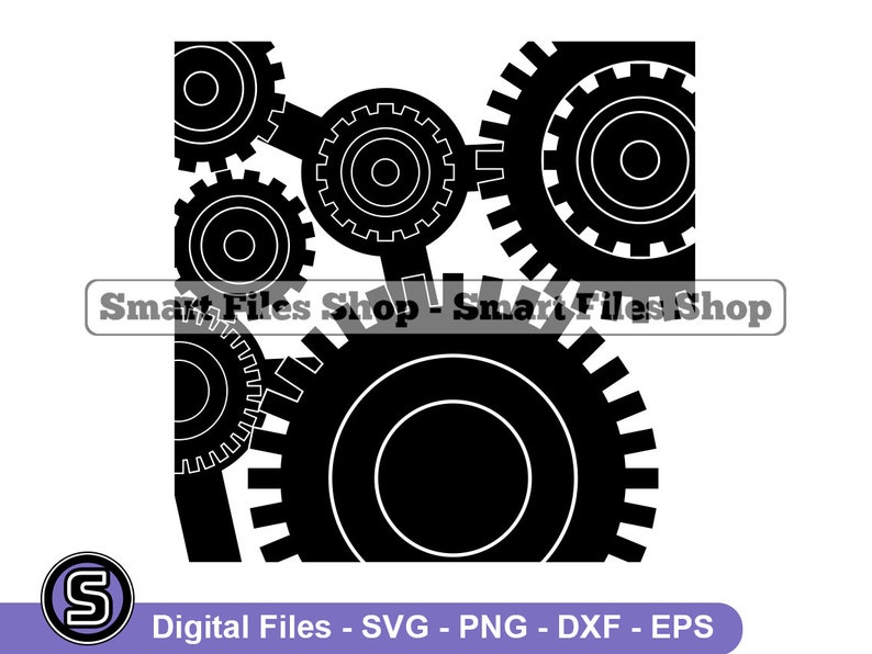 Cogs and Gears SVG Mechanical Svg Cogs and Gears Dxf Cogs & - Etsy