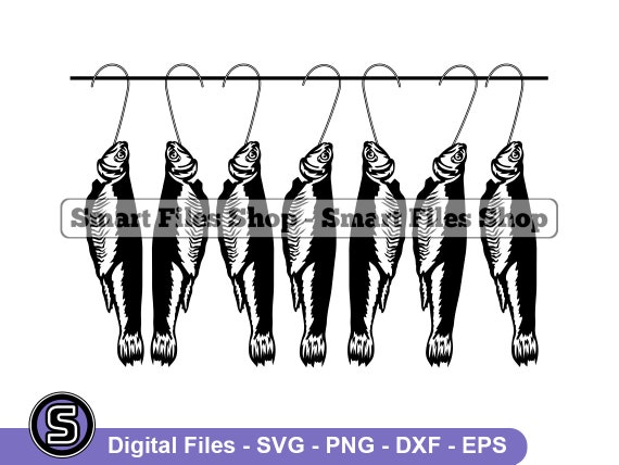 Smoked Fish Svg Fishing Svg Smoked Fish Dxf Smoked Fish | Etsy