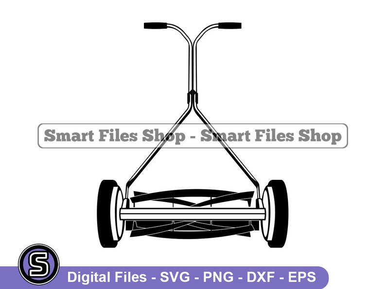 Push Mower Svg, Landscaping Svg, Push Mower Dxf, Push Mower Png, Push ...