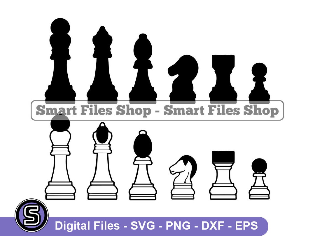 Chess Pieces Svg, Chess Svg, Board Game Svg, Chess Dxf, Chess Png ...