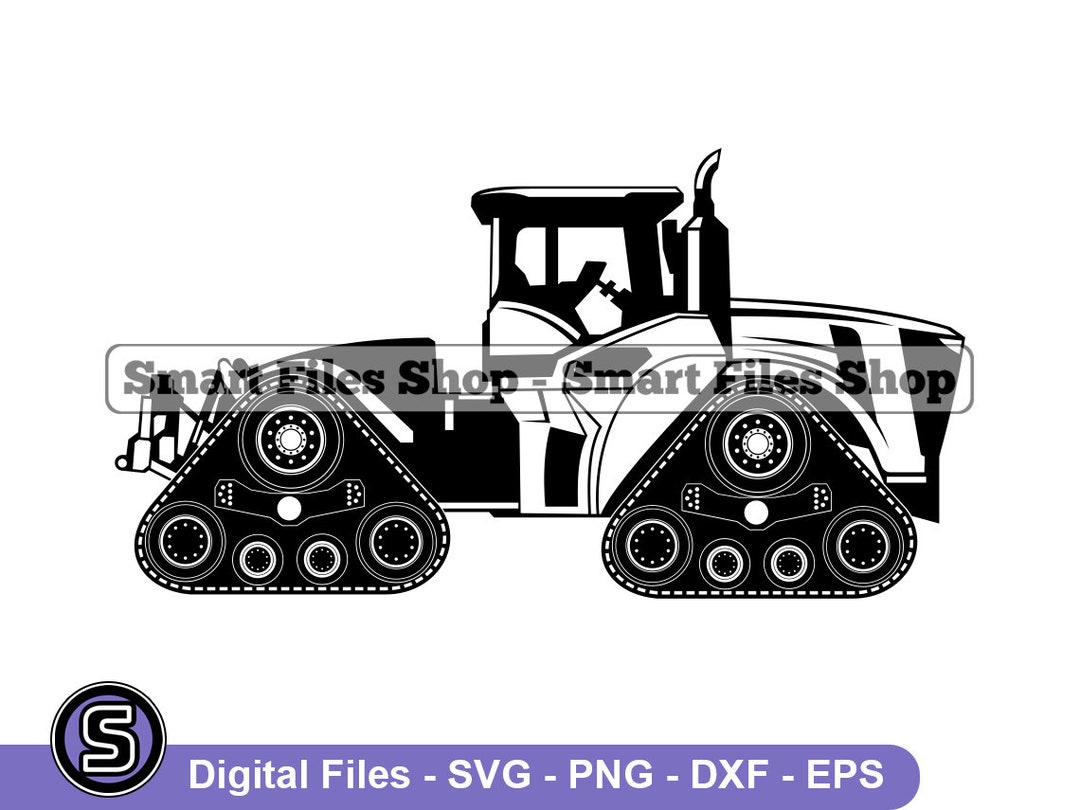 4 Wheel Drive Track Tractor #3 Svg, Tractor Svg, Farming Svg, Tractor ...