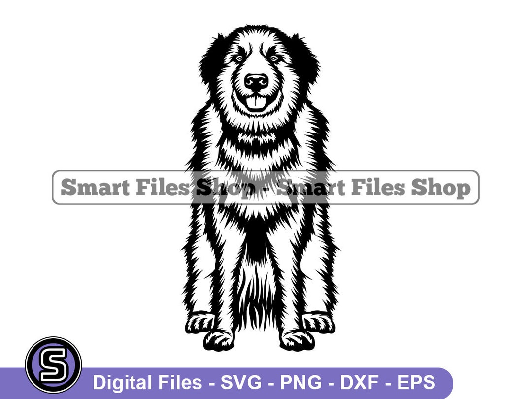 Sitting Great Pyrenees SVG, Great Pyrenees Svg, Dog Svg, Great Pyrenees ...