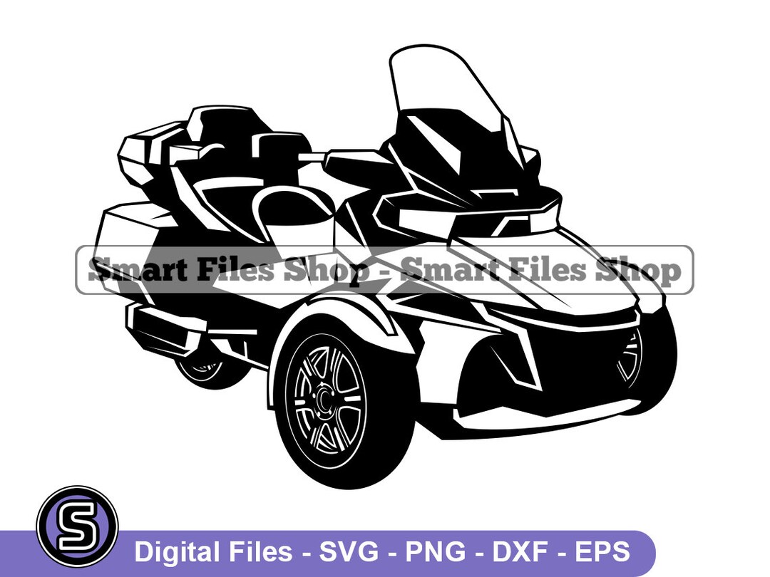 Three Wheel Motorcycle #6 Svg, Motorcycle Svg, Motorbike Svg ...