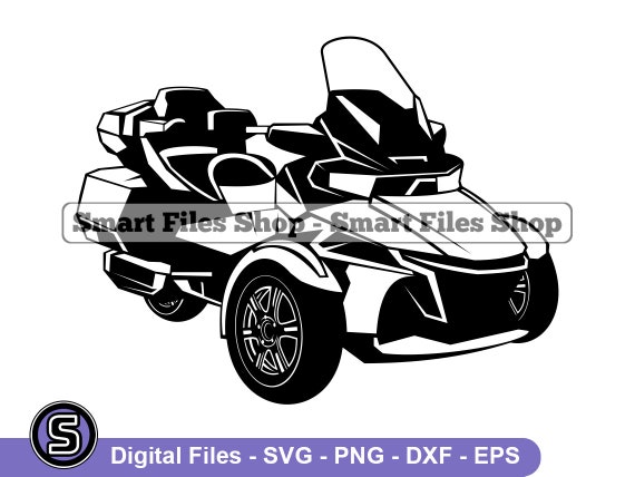 Three Wheel Motorcycle 6 Svg Motorcycle Svg Motorbike Svg | Etsy