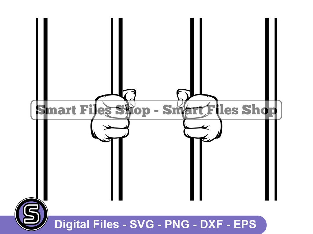 Hands Holding Prison Bars Svg, Prison Svg, Jail Svg, Arrest Svg, Crime ...