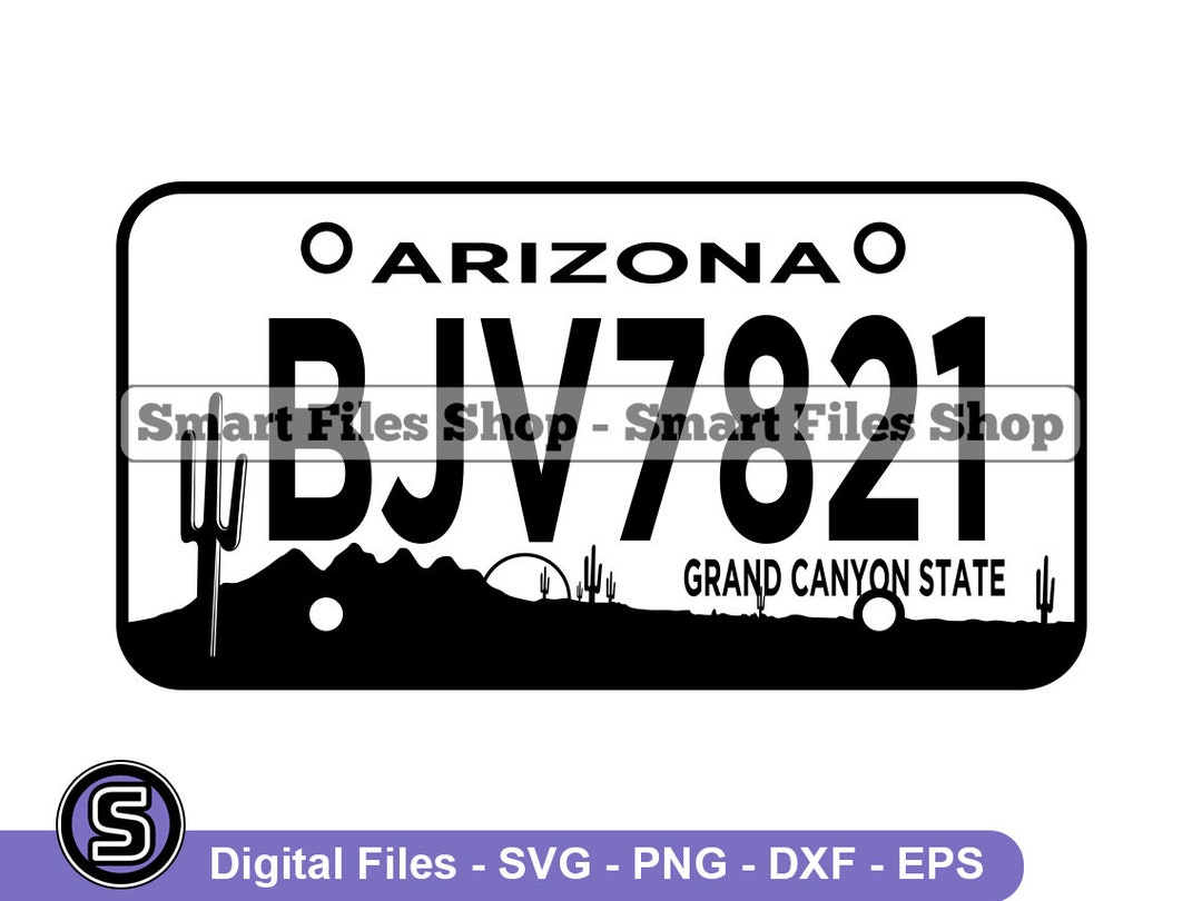 Arizona Licence Plate Svg, Arizona Svg, Driving Svg, Driver Svg ...
