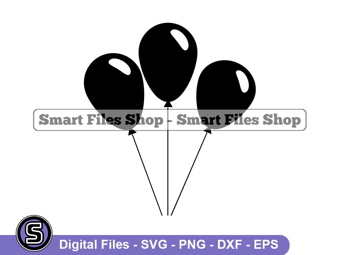Ballons 4 Svg Ballons Svg Birthday Svg Party Svg Ballons - Etsy