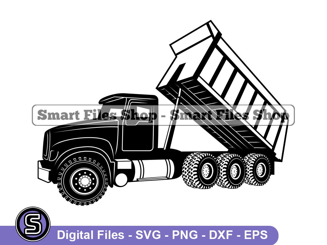 Dump Truck #2 Svg, Truck Svg, Trucker Svg, Trucking Svg, Dump Truck Dxf ...