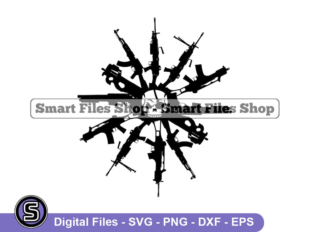 Gun Circle Logo Svg, Gun Svg, Weapons Svg, Gun Dxf, Gun Png, Gun ...