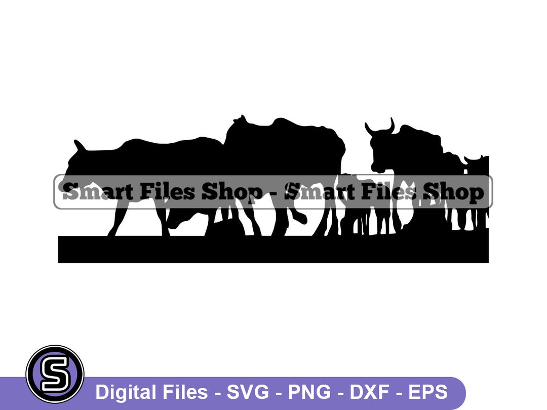 Herd of Cattle Svg, Cattle Svg, Rancher Svg, Cattle Dxf, Cattle Png ...
