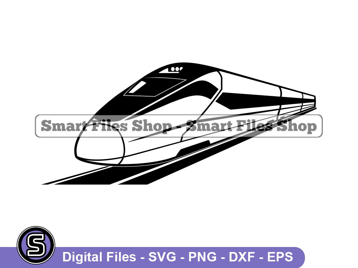 High Speed Train Svg, Bullet Train Svg, Travel Svg, High Speed Train ...