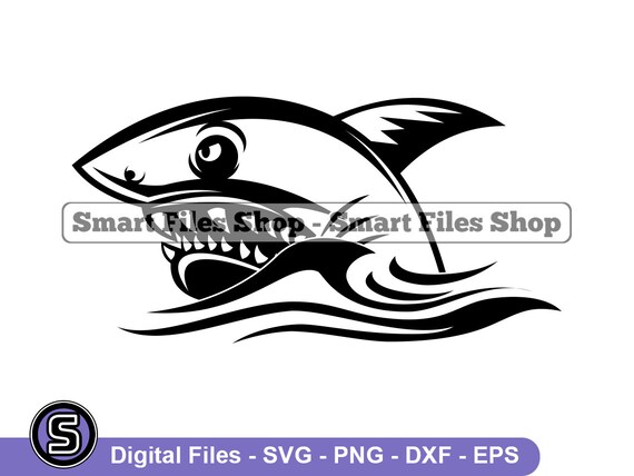 Shark Logo 2 Svg Shark Svg Shark Mascot Svg Shark Dxf | Etsy