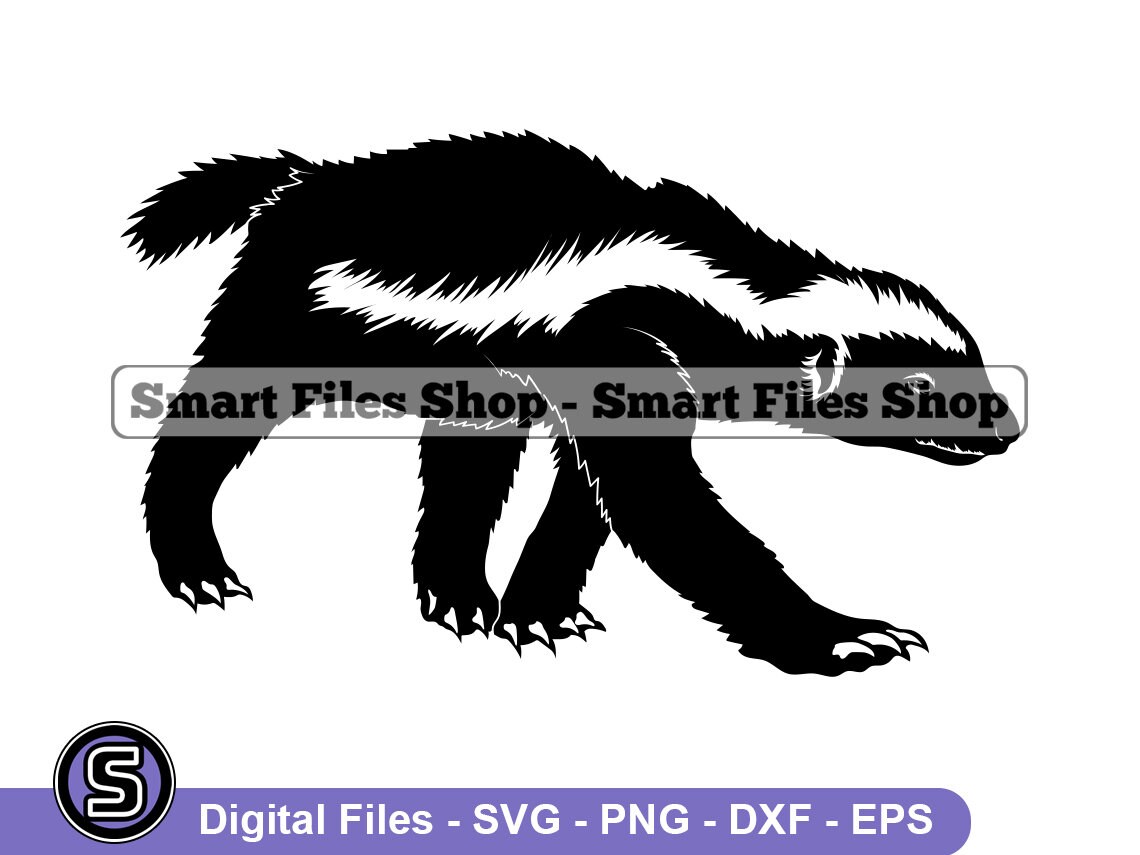 Honey Badger #2 SVG, Honey Badger SVG, Forest Creatures SVG, Honey ...