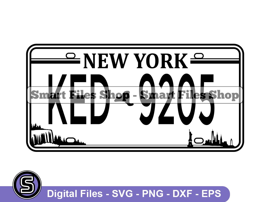 New York Licence Plate Svg, New York Svg, Driving Svg, Driver Svg, New ...