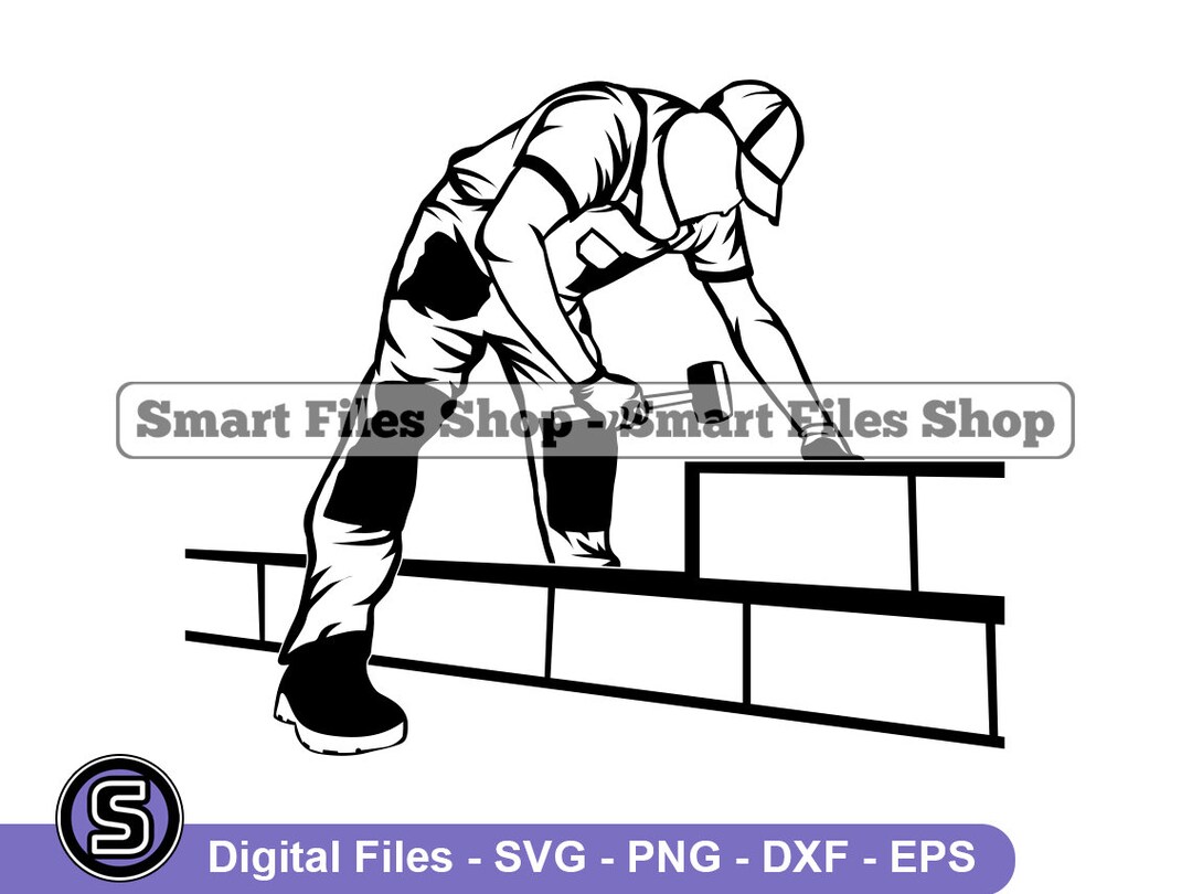 Brick Layer SVG, Builder Svg, Contractor Svg, Construction Worker Svg ...