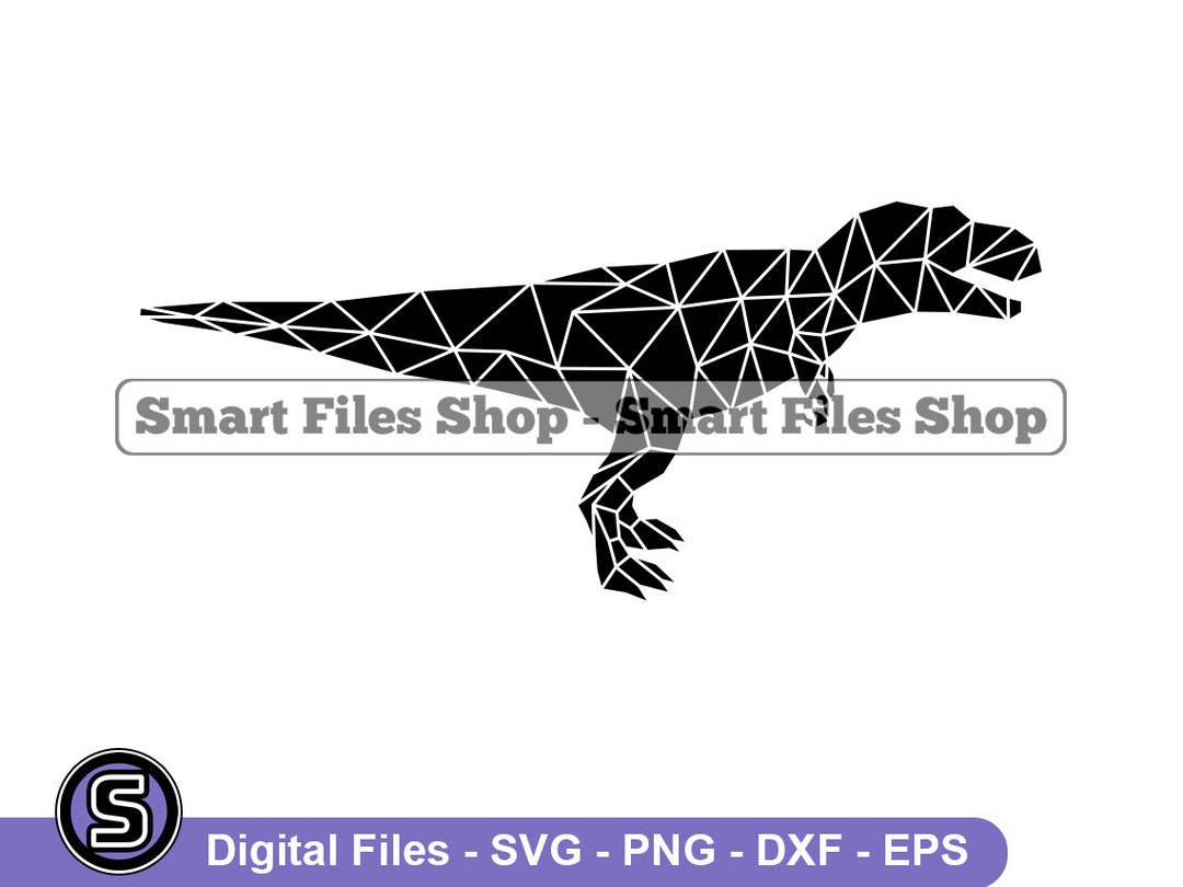 Geometric T-rex Svg, T-rex Svg, Geometric Animals Svg, Animals Svg ...
