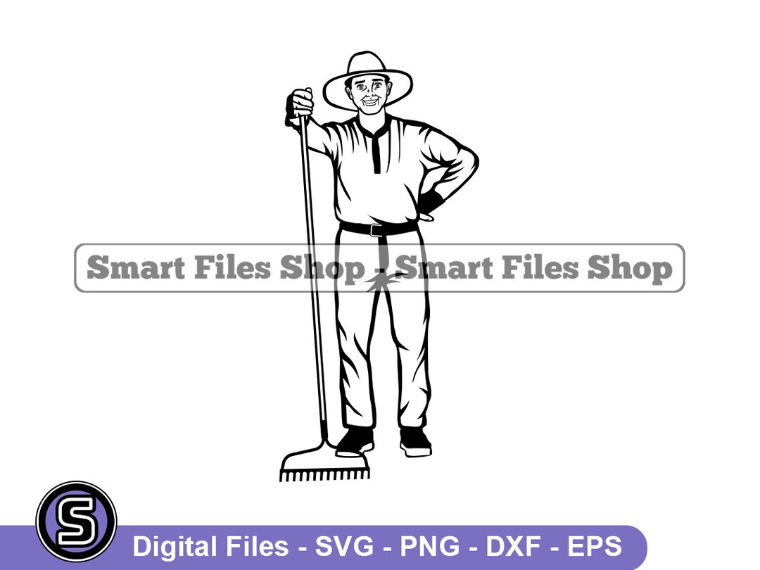 Farmer 7 Svg, Farmer Svg, Farming Svg, Farm Svg, Farmer Dxf, Farmer Png ...