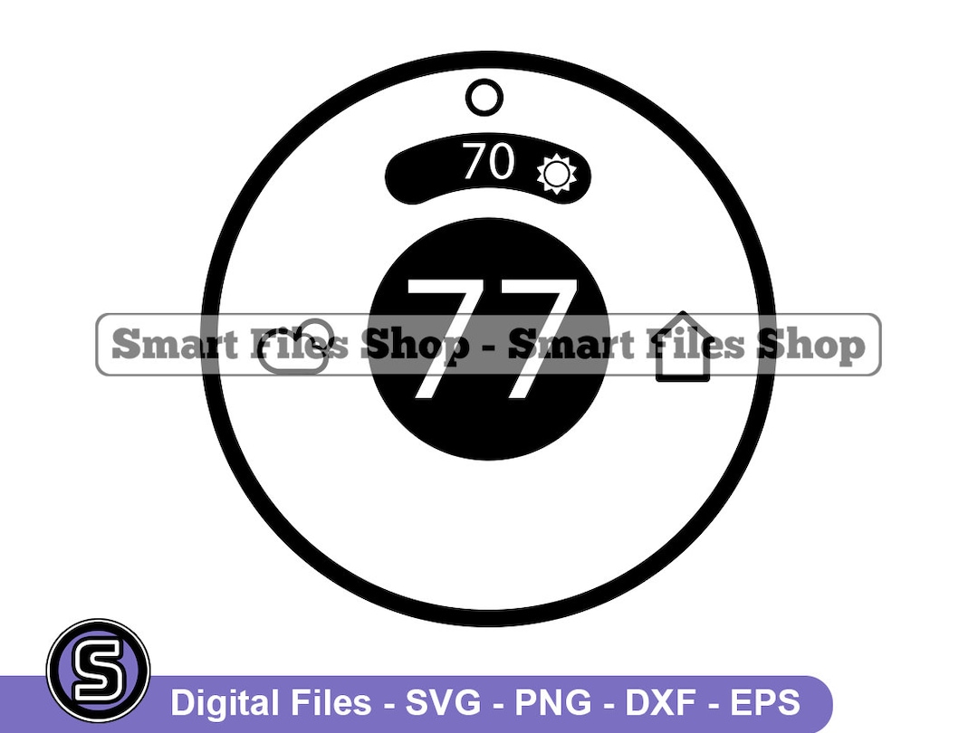 Smart Thermostat #2 SVG, Temperature Svg, Thermostat Dxf, Thermostat ...