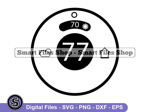Smart Thermostat 2 SVG Temperature Svg Thermostat Dxf | Etsy