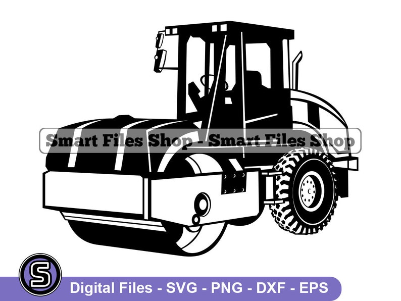 Asphalt Compactor Svg Heavy Equipment Svg Contractor Svg | Etsy