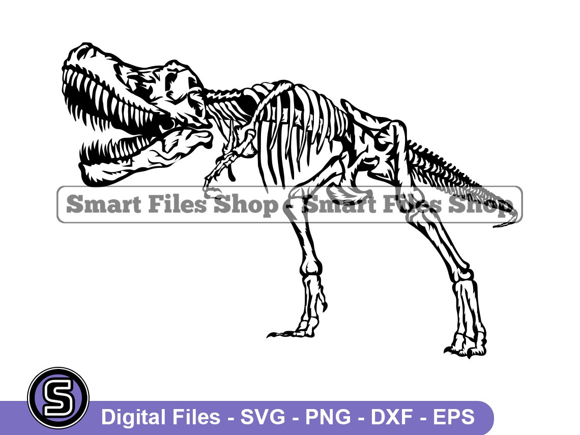 T Rex Skeleton Clipart