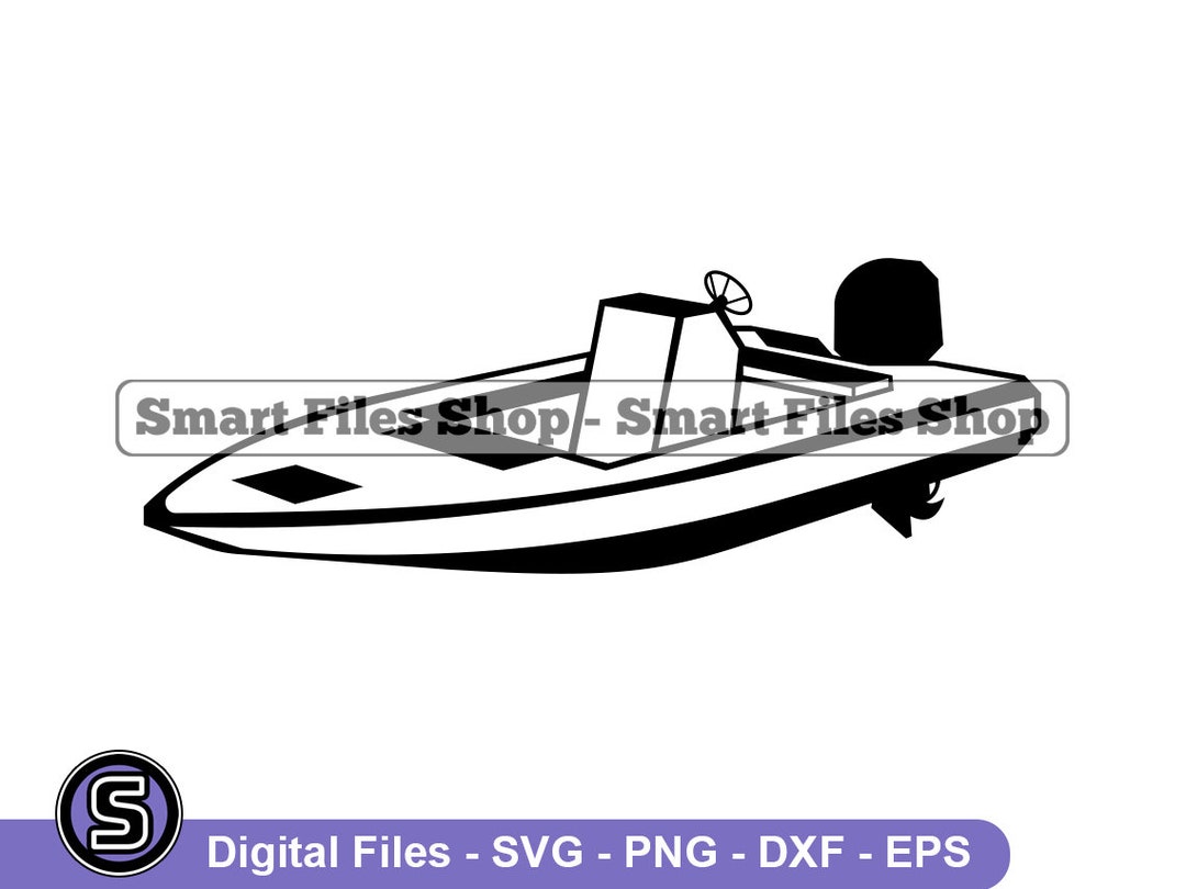 Powerboat Svg, Boating Svg, Speedboat Svg, Powerboat Dxf, Powerboat Png ...
