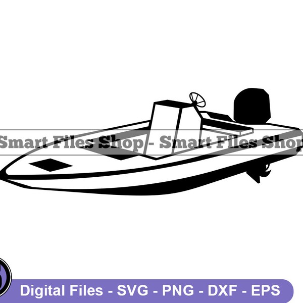 Powerboat Svg - Etsy