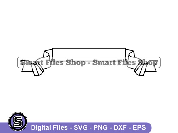 Banner Outline 2 Svg Banner Svg Decorative Svg Banner Dxf | Etsy