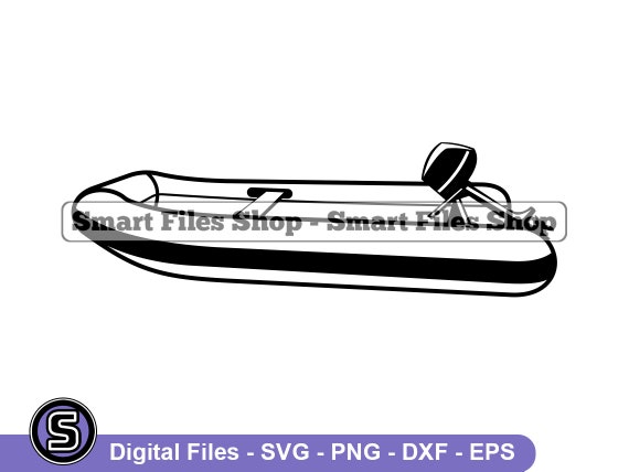 Motorised Dinghy 3 Svg Speed Boat Svg Racing Boat Svg | Etsy