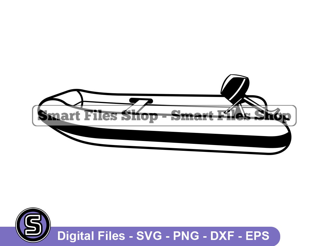 Motorised Dinghy 3 Svg Speed Boat Svg Racing Boat Svg | Etsy