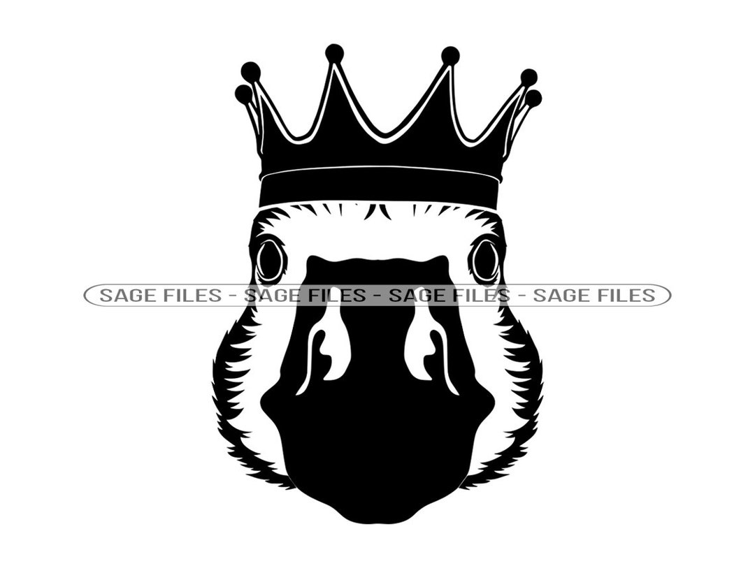 Goose in Crown #2 SVG, King Goose SVG, Goose Svg, Geese Svg, Goose Dxf ...