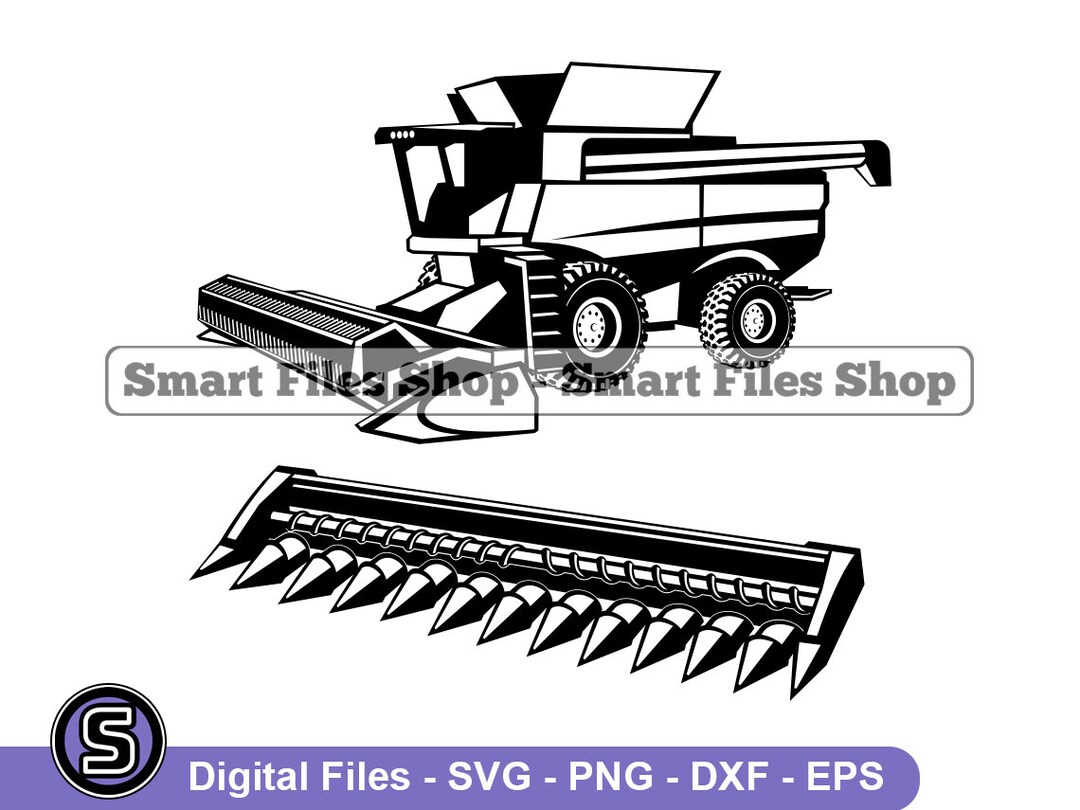 Combine Harvester Svg, Combine Harvesting Svg, Harvester Svg, Farming ...
