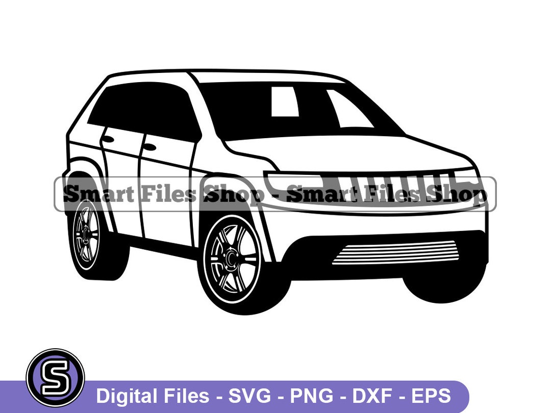 SUV Car #3 Svg, SUV Svg, Car Svg, Suv Car Dxf, Suv Car Png, Suv Car ...